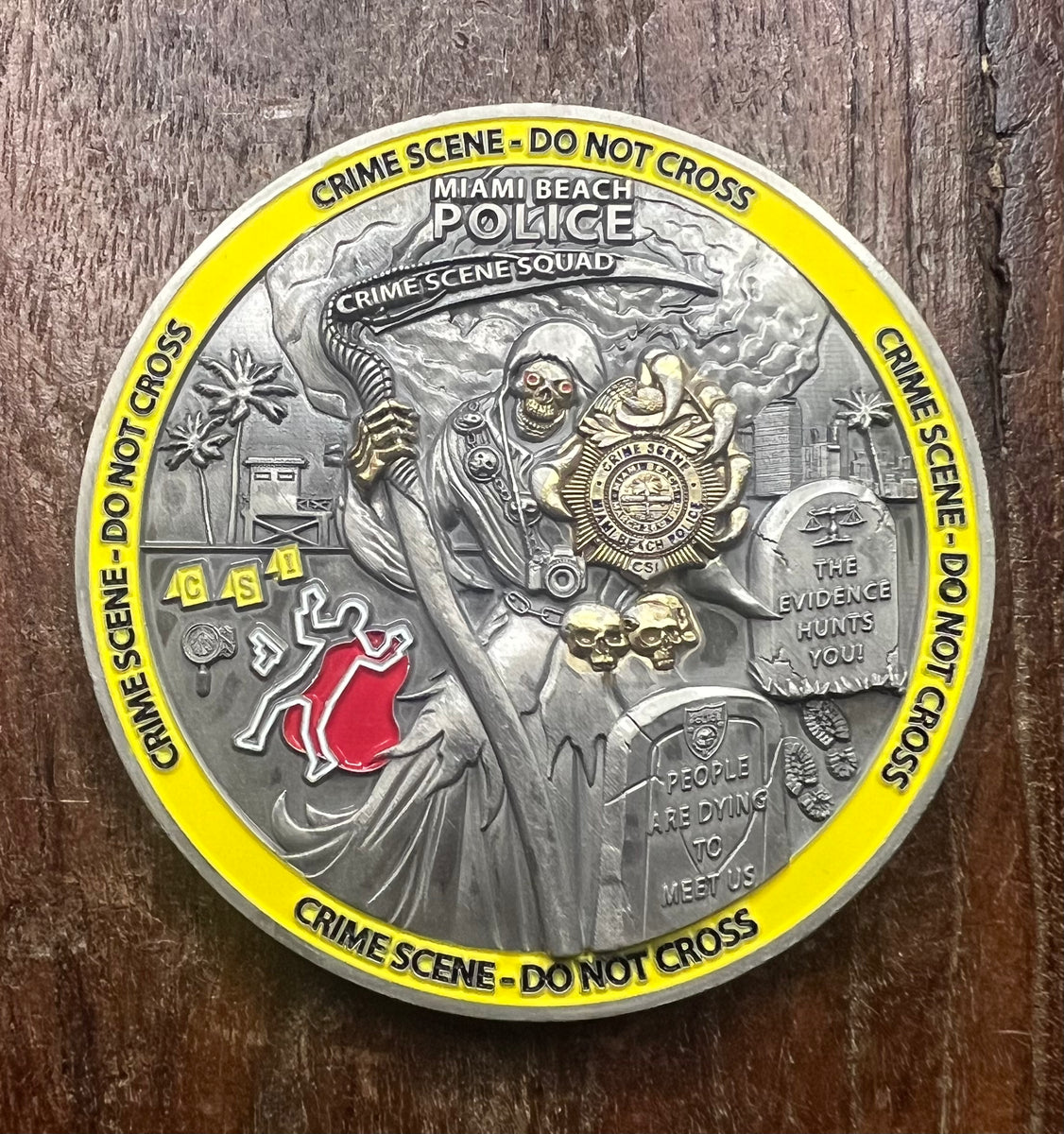 MIAMI BEACH POLICE CRIME SCENE COIN – Warrior Coin Company LLC